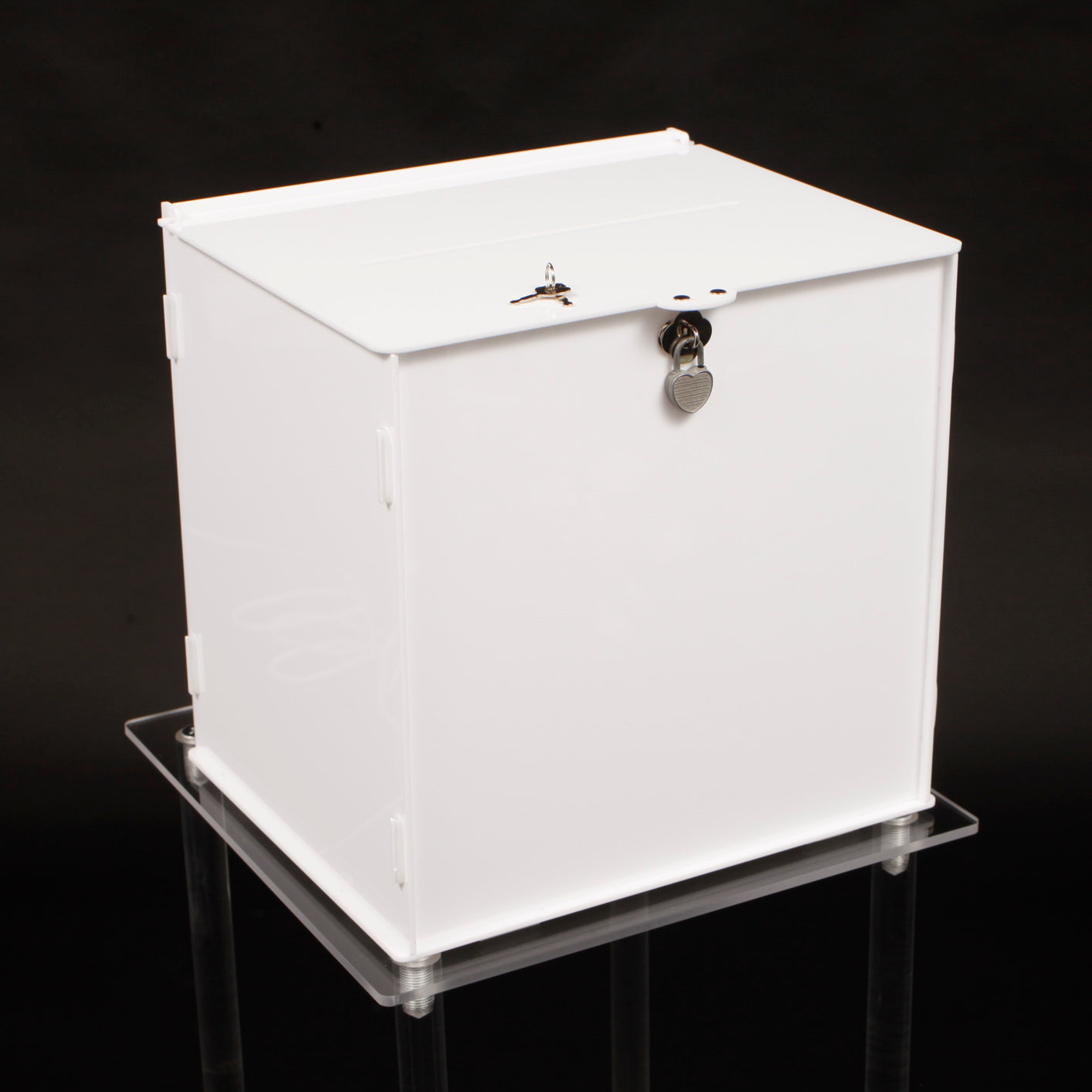 Shop Wishing Wells - White Acrylic Card Box | Luna Wedding & Event Supplies