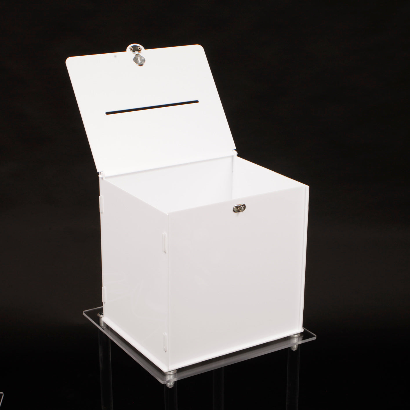 Shop Wishing Wells - White Acrylic Card Box | Luna Wedding & Event Supplies