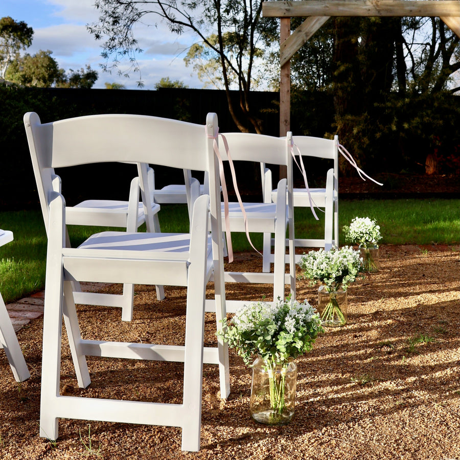 Americana Outdoor Folding Chair - White – Luna Wedding & Event Supplies