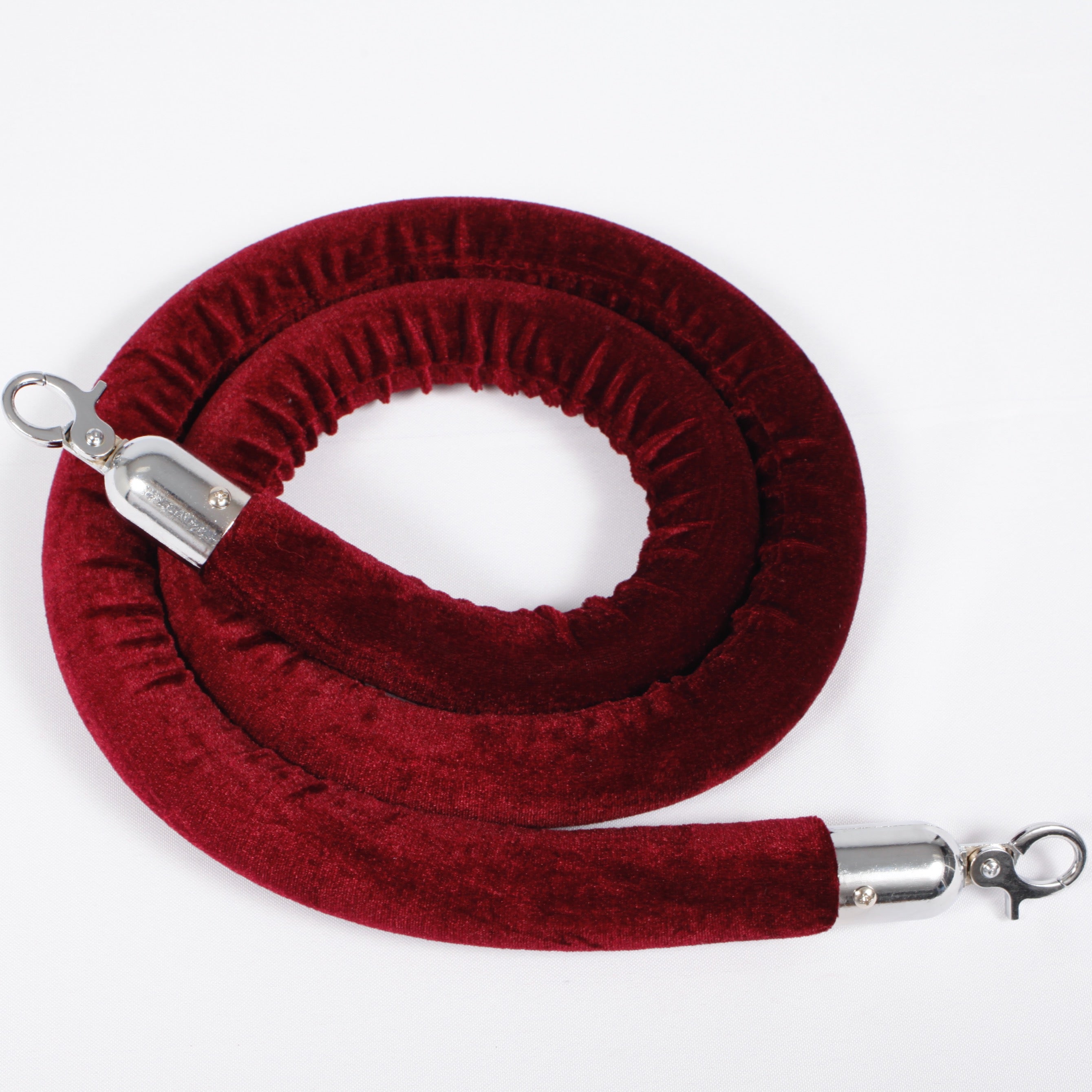 Bollard Velvet Rope - Burgundy (Silver Clips) – Luna Wedding & Event ...