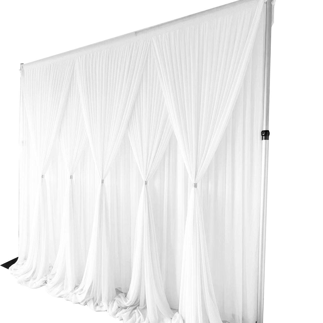 White Chiffon Backdrop - Wedding Chiffon Drapes | Luna Wedding & Event ...