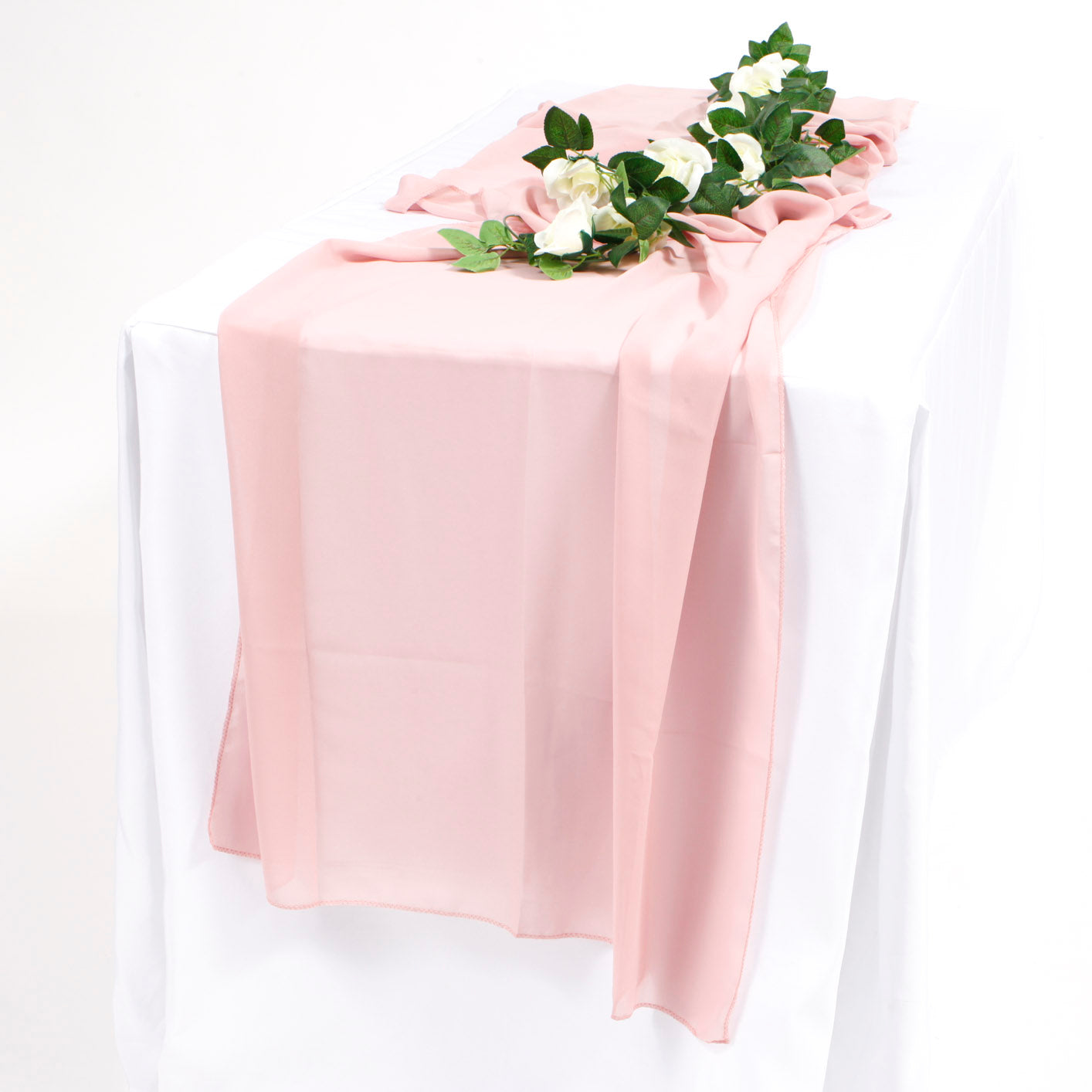 Shop Chiffon Table Runners (Blush) | Luna Wedding & Event Supplies