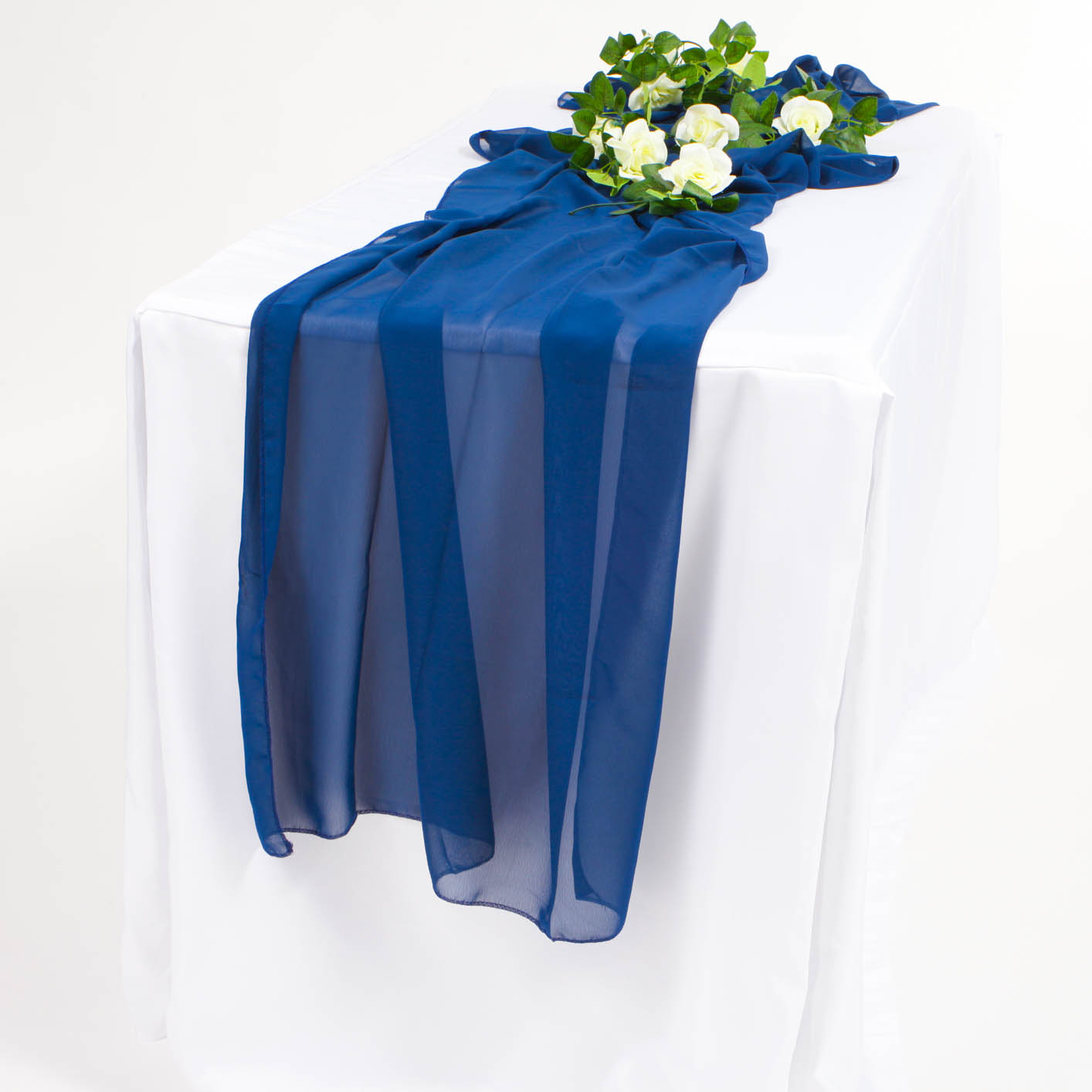 Shop Chiffon Table Runners (Navy) | Luna Wedding & Event Supplies