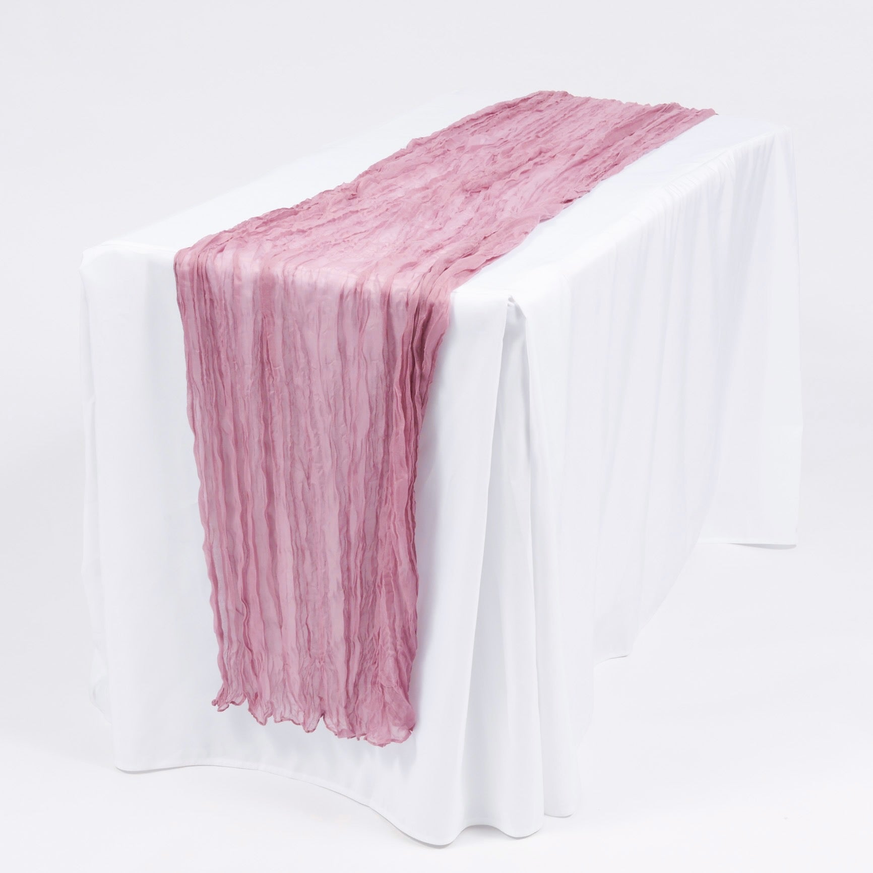 Shop Cheesecloth Table Runners (Mauve) | Luna Wedding & Event Supplies