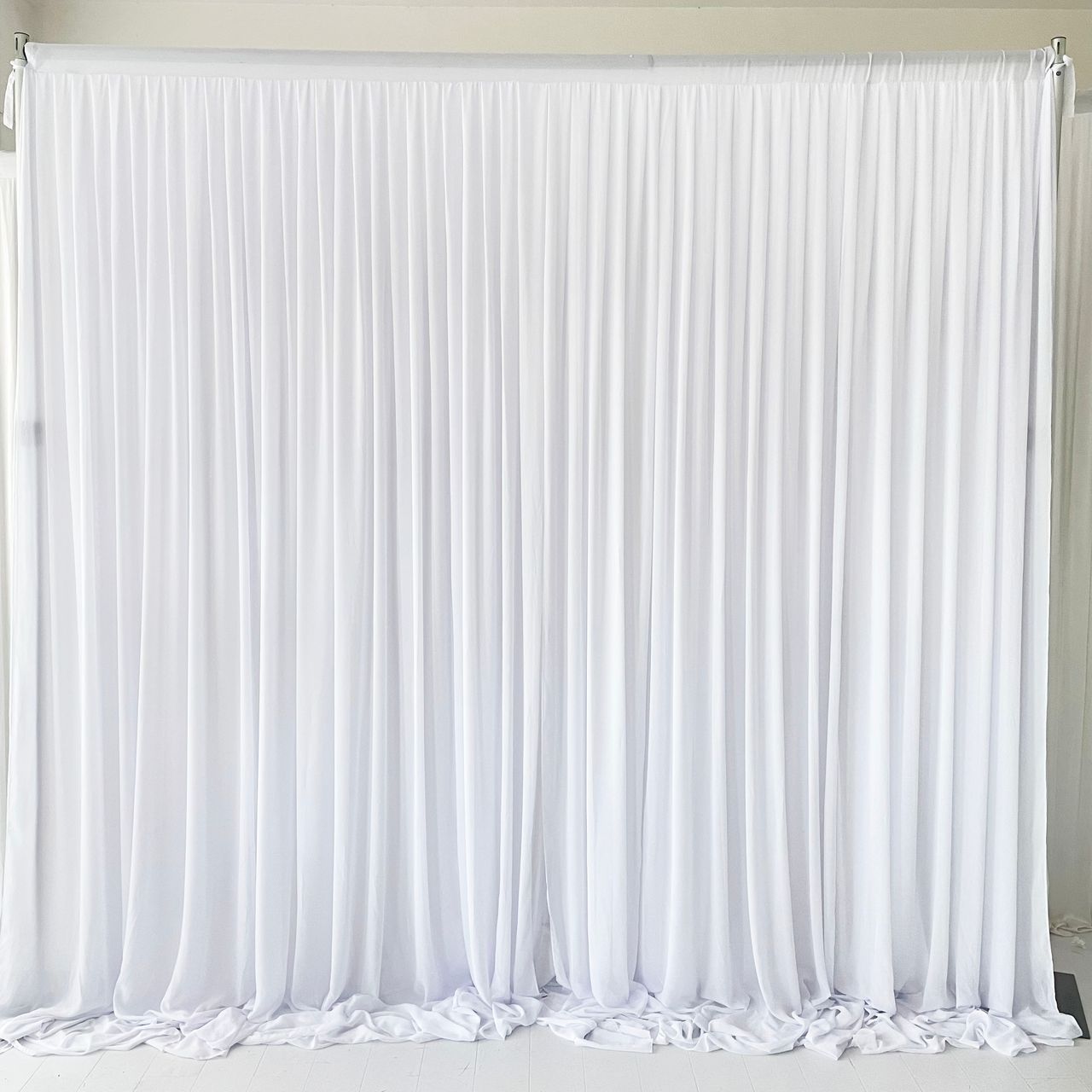 Layered Ivory & White Chiffon Backdrop - Wedding Chiffon Drapes | Luna ...