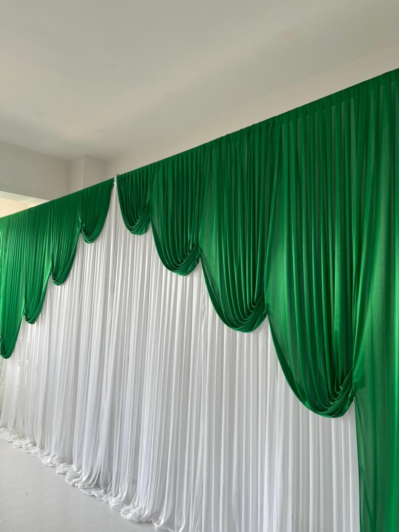 Shop Ice Silk Satin Backdrops (6x3) | Luna Wedding & Event Supplies