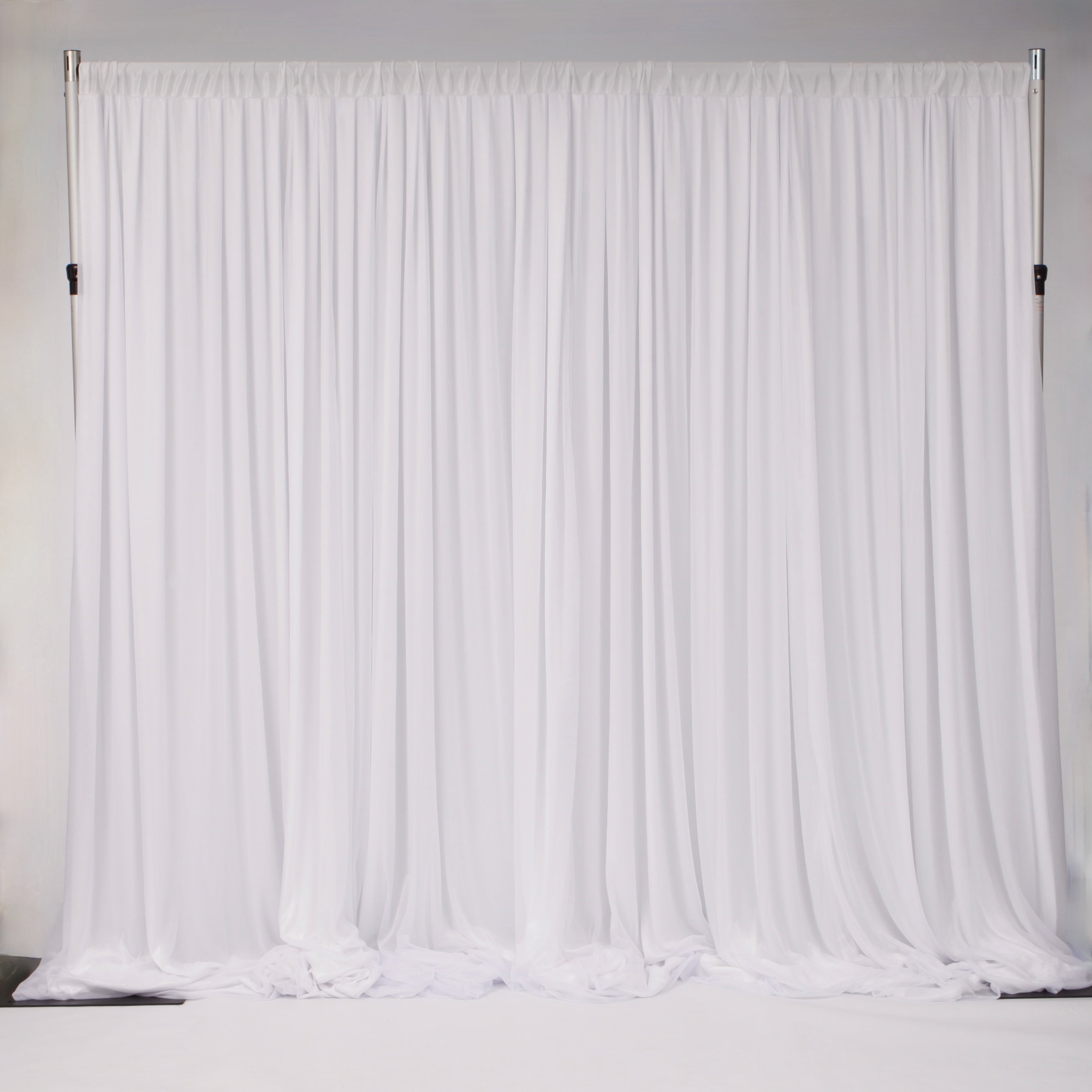 White Beauty Backdrop Curtain Organza with Satin Silk Backing 3mx3m ...