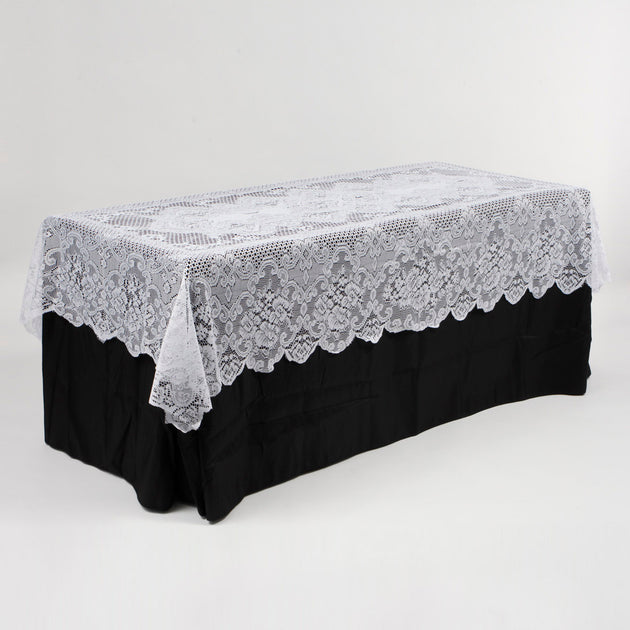 Shop White LACE Rectangle Tablecloths (152x213cm) - Rectangle ...