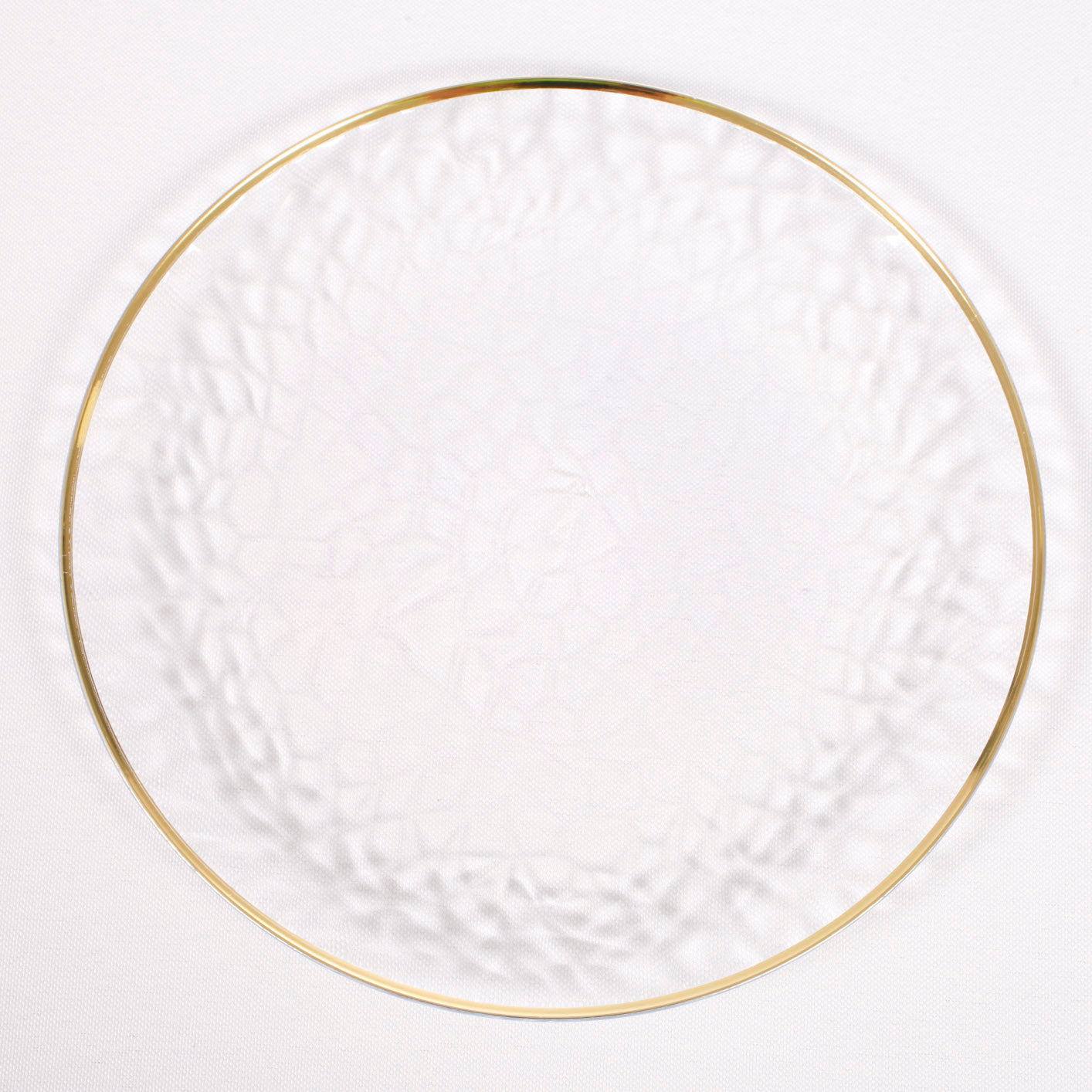 Metallic Gold Rimmed Dinner Plate - Luna Wedding and Event Supplies ...