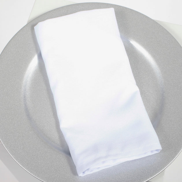 Shop Premium Spun Polyester Napkins - White Event Napkins | Luna ...