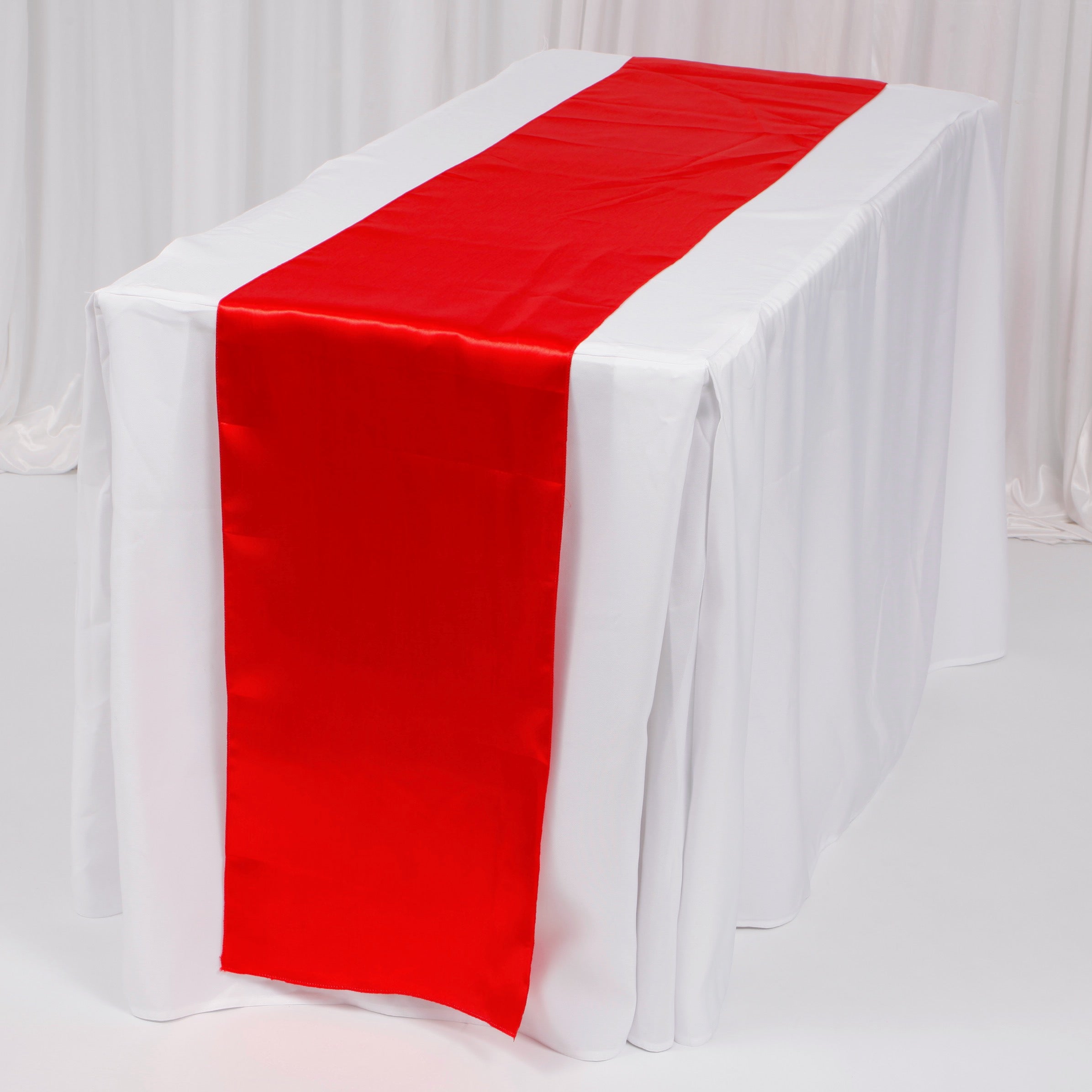 Shop Satin Table Runners (Red) | Luna Wedding & Event Supplies