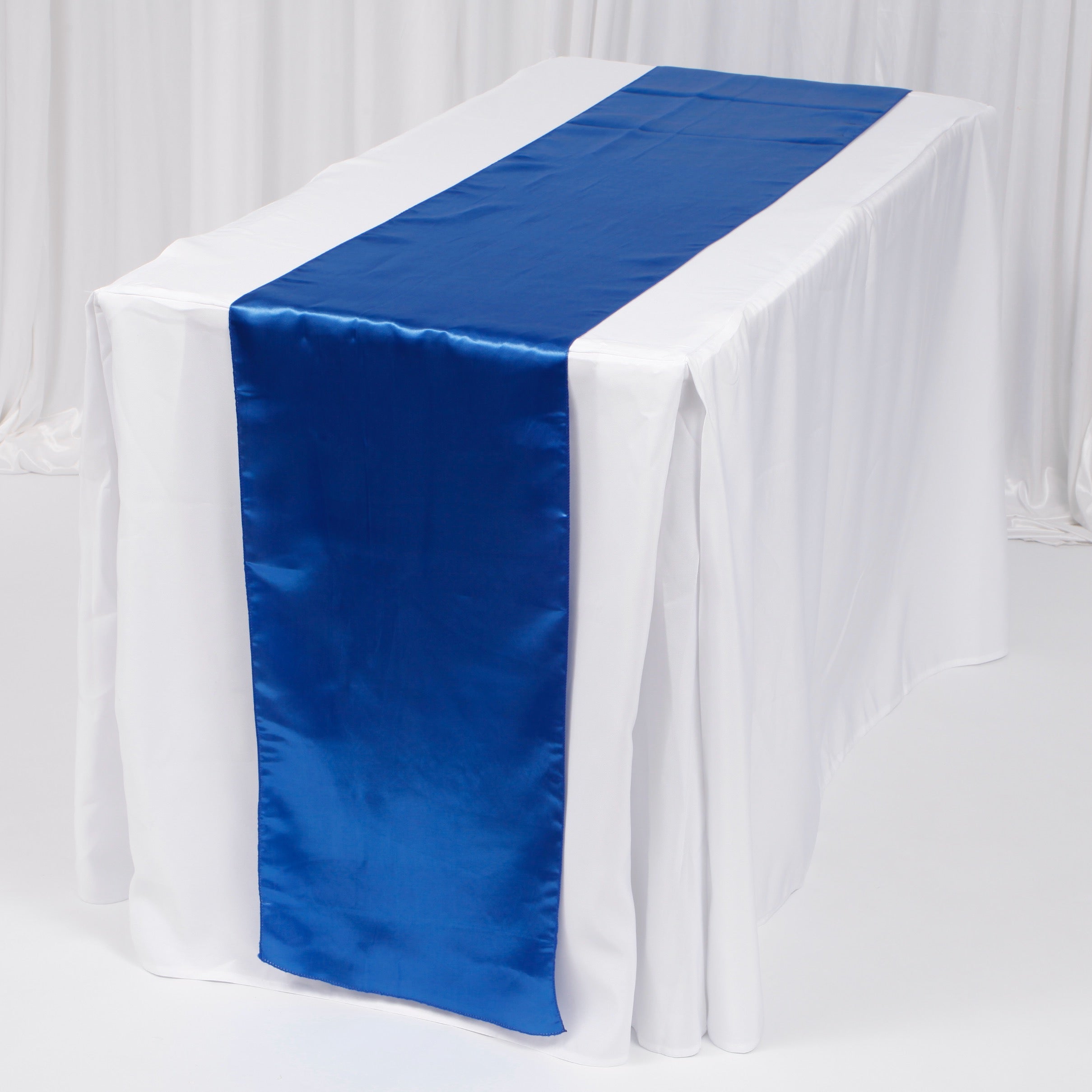 Shop Satin Table Runners (Royal Blue) | Luna Wedding & Event Supplies