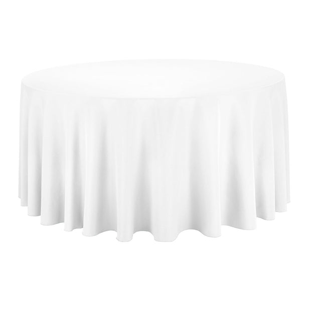 Shop White Round Tablecloth (300cm) - Round Tablecloth | Luna Wedding ...