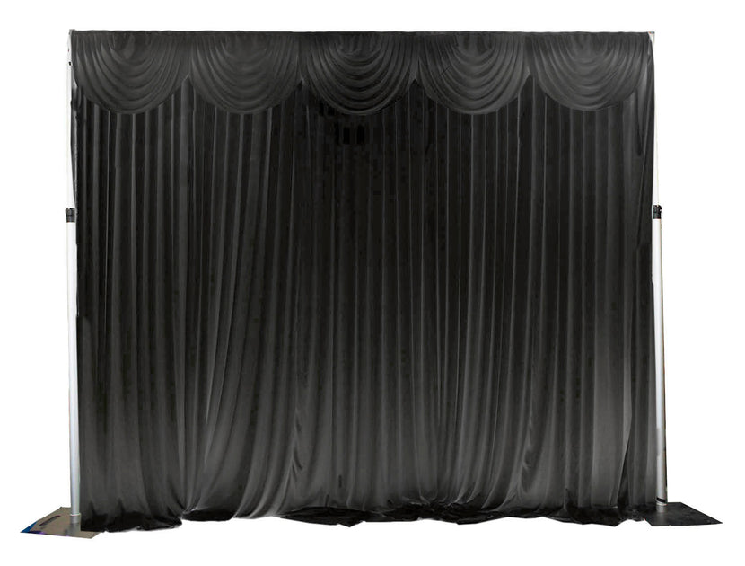 Shop Black Ice Silk Satin Backdrops (3x3) | Luna Wedding & Event Supplies