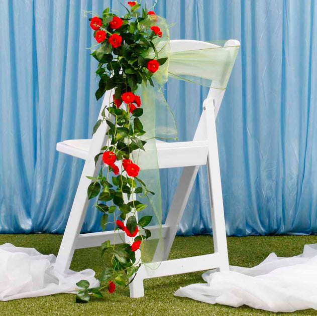Americana Chair - White Outdoor Folding Chairs – Luna Wedding & Event ...