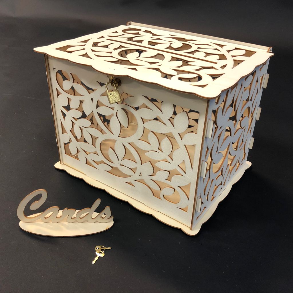 Shop Wishing Wells - Floral Card Box | Luna Wedding & Event Supplies