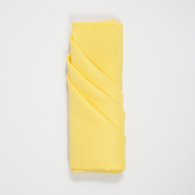Shop Cloth Napkins (Yellow) - Linen Napkins | Luna Wedding & Event Supplies