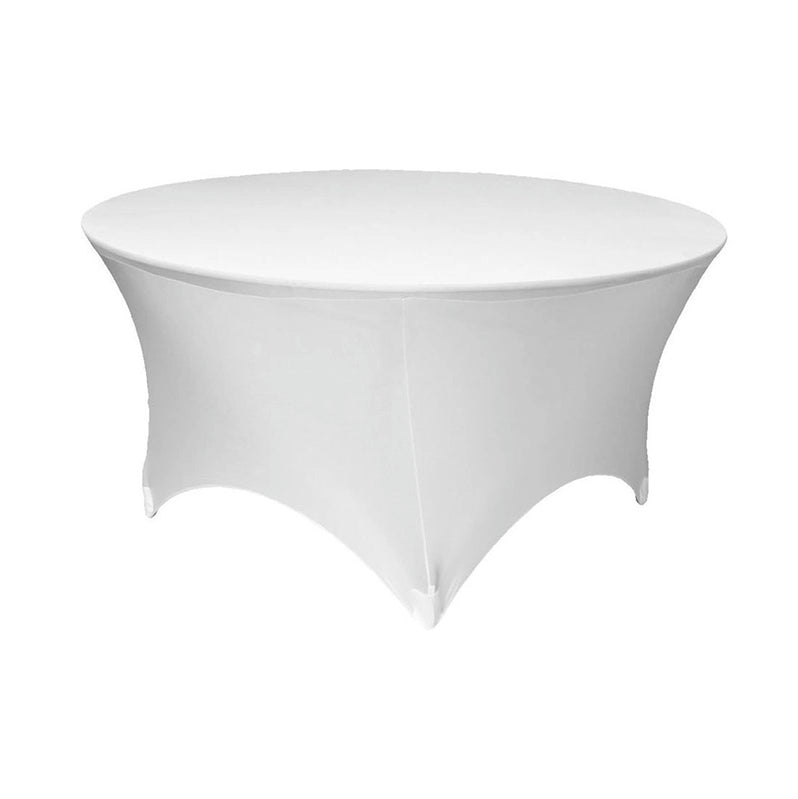 White Lycra Round Table Covers Lycra Tablecloths In Australia 6ft