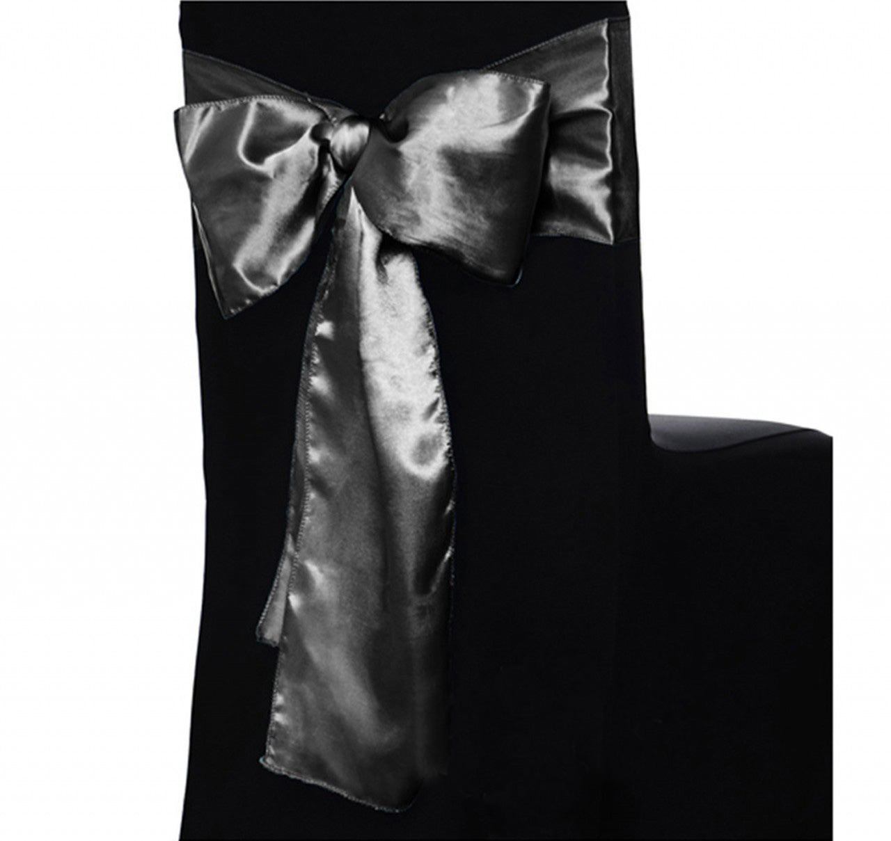 Shop Satin Chair Sashes (Black) | Luna Wedding & Event Supplies