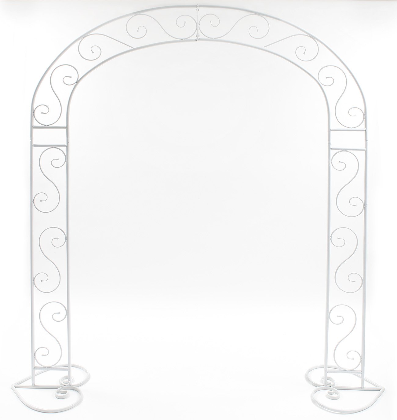 White Wedding Stand Frame Arch - Vintage Scroll | Luna Wedding & Event ...
