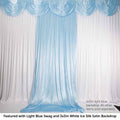 Shop Light Blue Ice Silk Satin Wedding Backdrop | Luna Wedding & Event ...