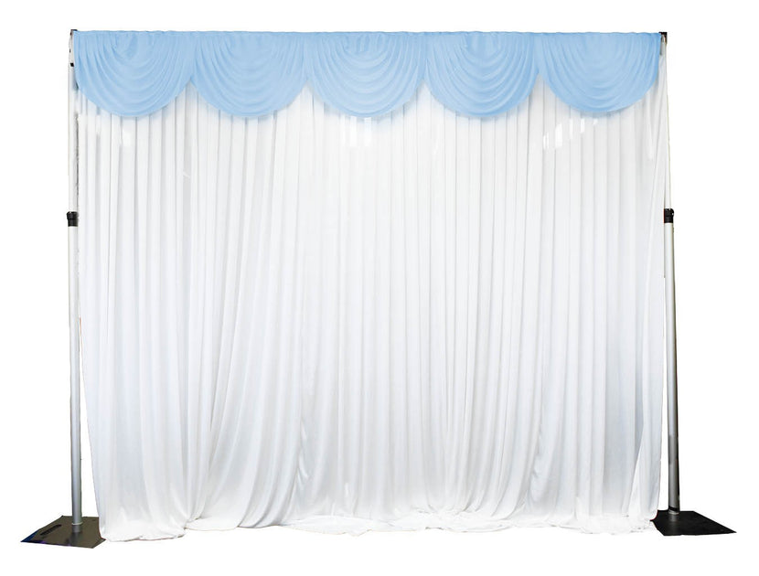 Shop Light Blue Ice Silk Satin Swags For Table Skirting and Backdrops ...